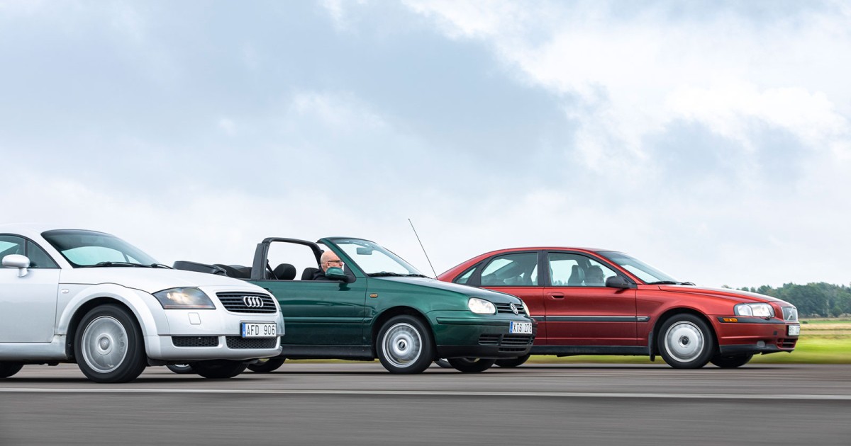 Volkswagen Golf cabriolet -98, Audi TT 1.8T -99 & Volvo S80 -98 ...